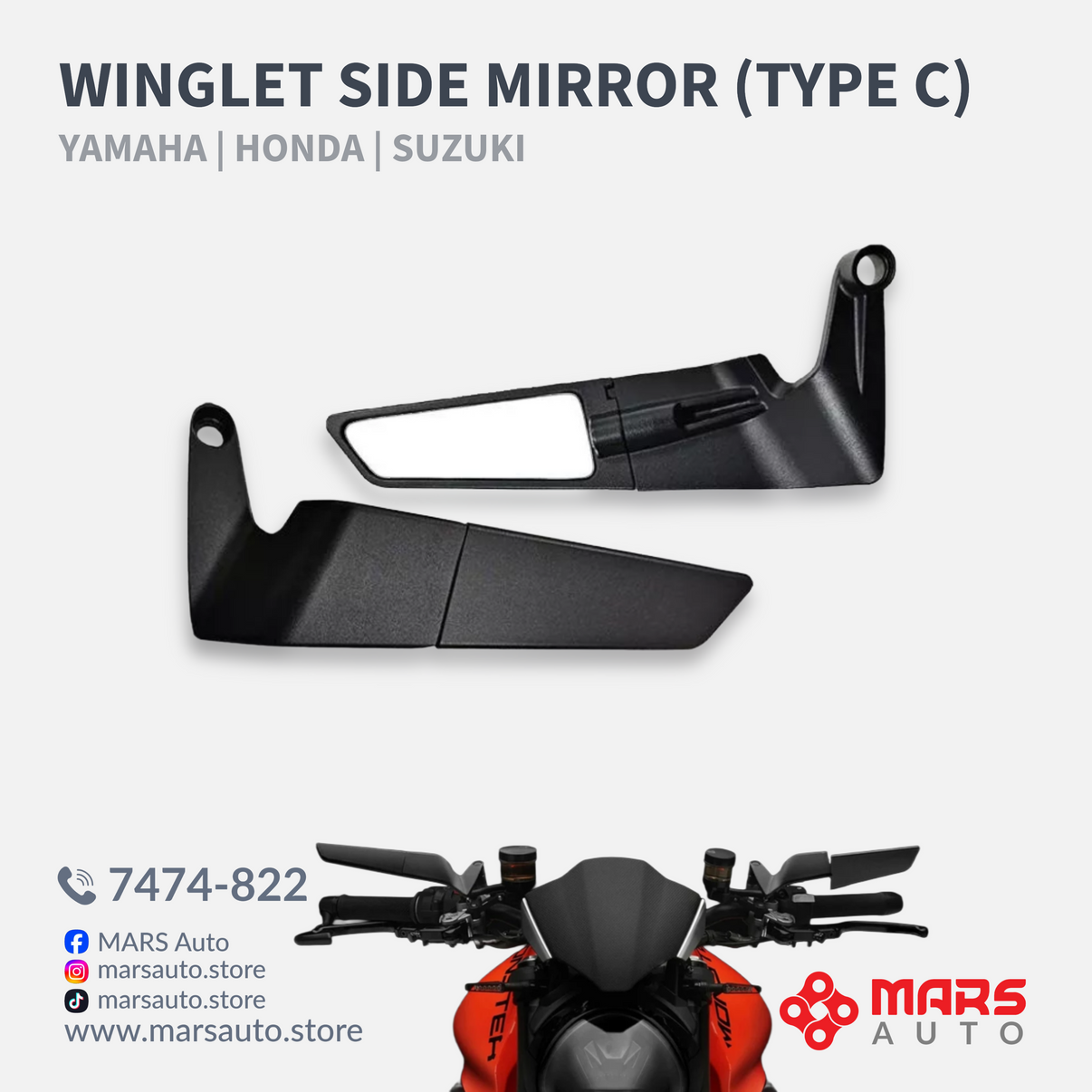 Winglet Side Mirror (Type C) – MARS Auto